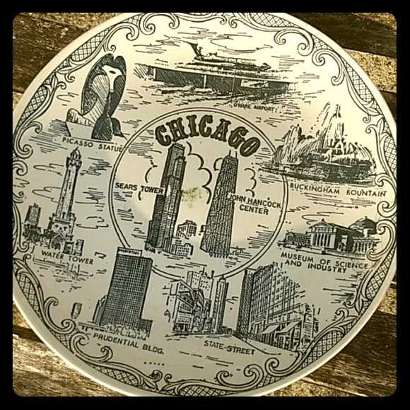 Vintage | Kitchen | Vintage Chicago Plate | Poshmark